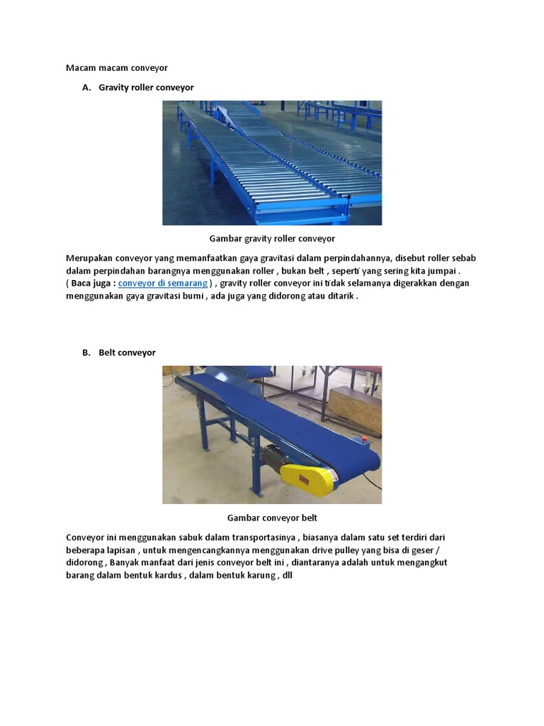 Macam Macam Conveyor | PDF