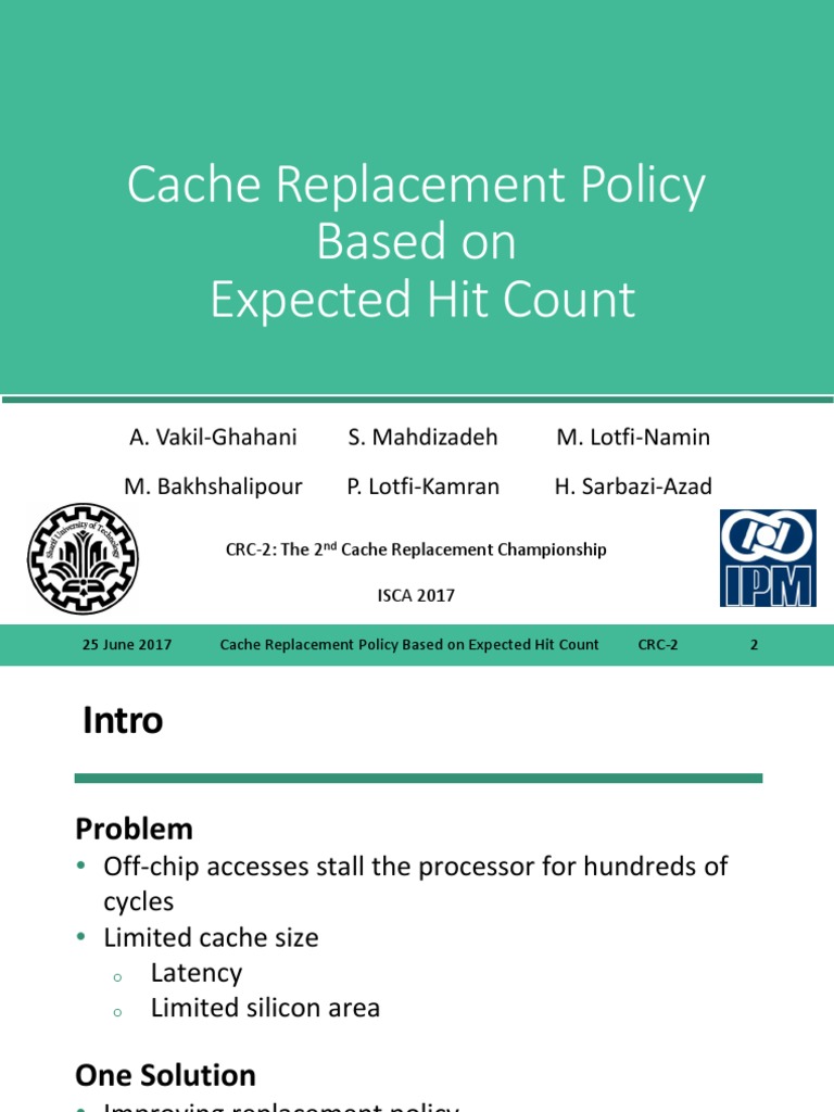 Cache Replacement Policy Based On Expected Hit Count | PDF | Cpu Cache ...
