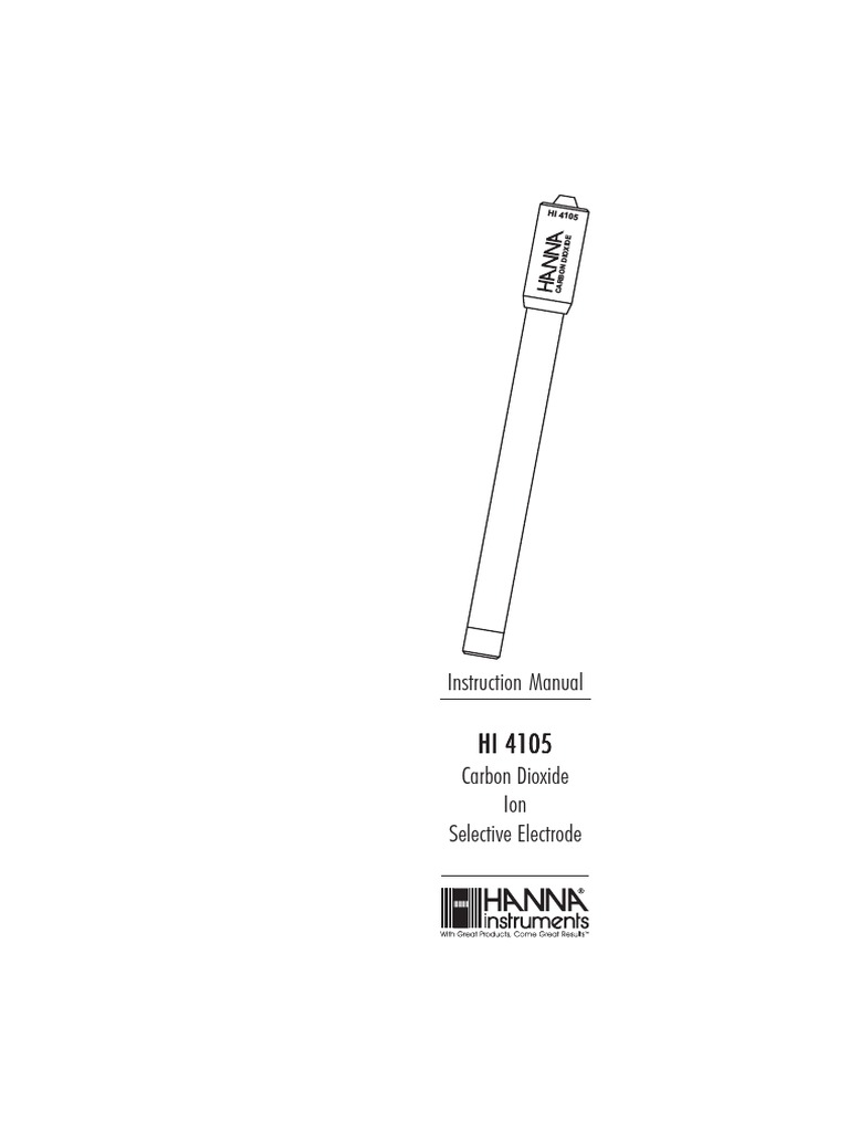 HI 4105 HI 4105 HI 4105 HI 4105 HI 4105: Instruction Manual | PDF | Ph ...