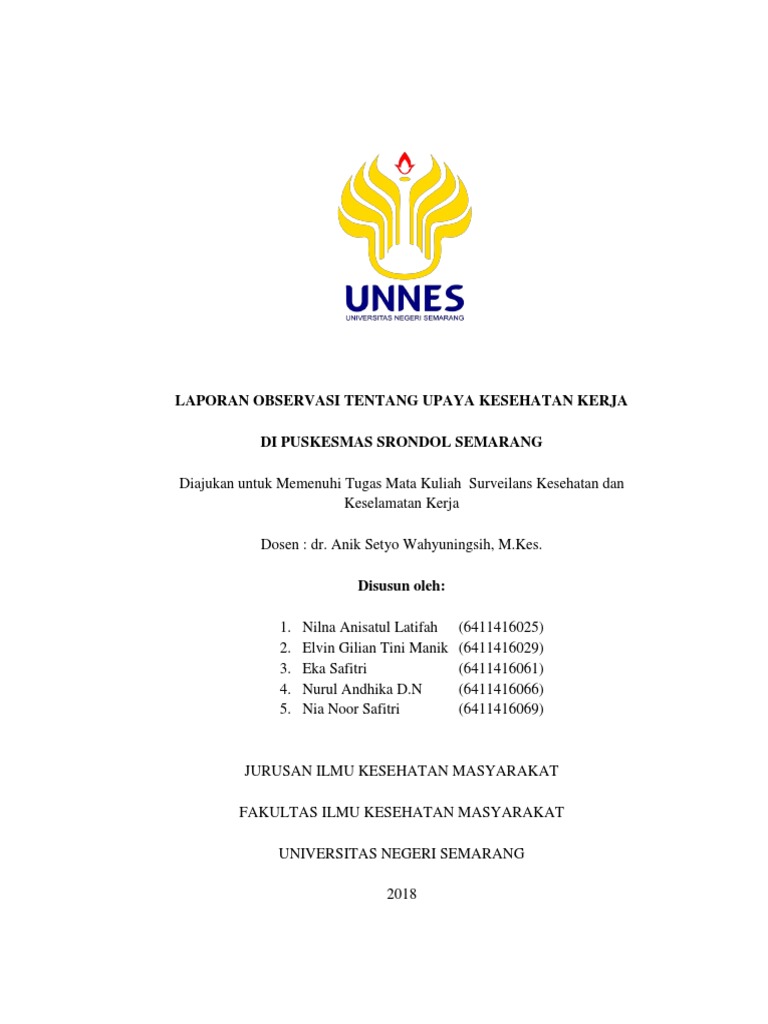 Laporan Ukk Srondol | PDF