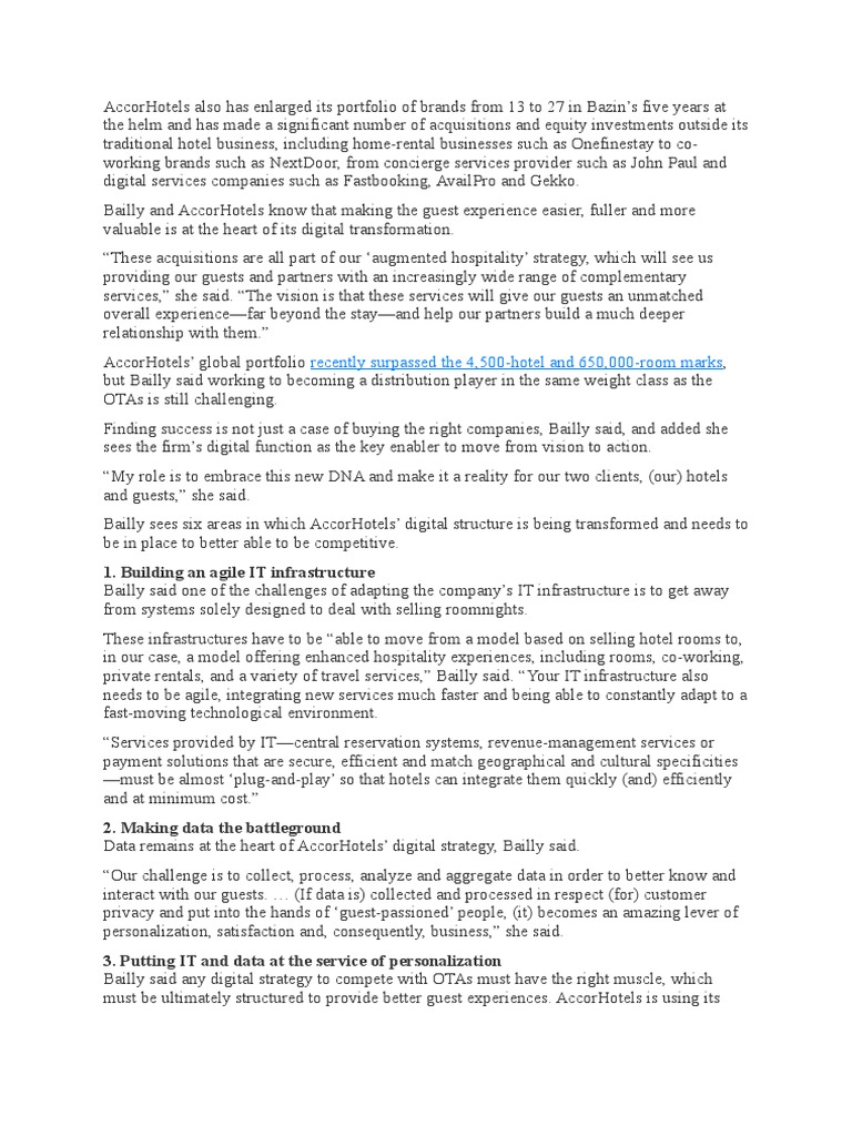 Accor | PDF | Digital Marketing | Marketing Strategy