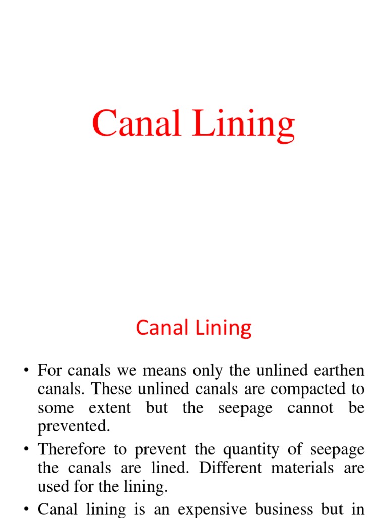 Canal Lining | PDF | Concrete | Masonry