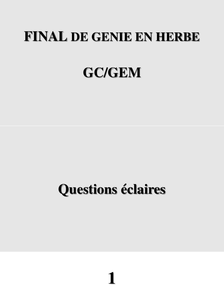 Génie en Herbe | PDF | Langues