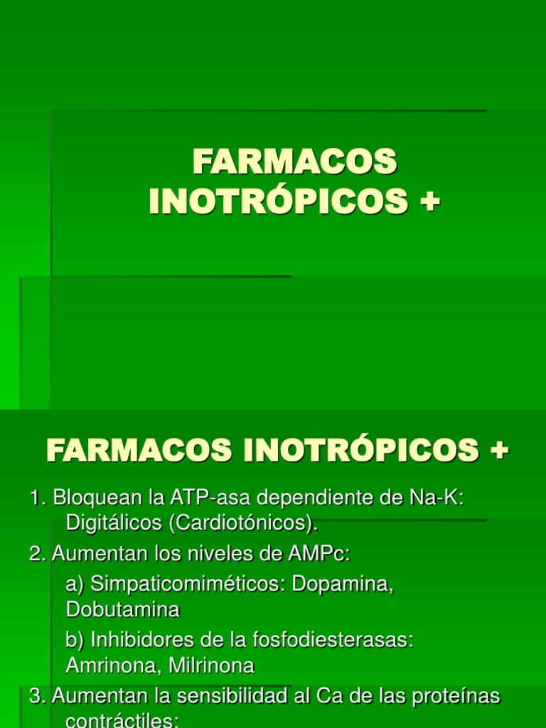 5 Farmacos Inotrópicos | PDF | Medicina Interna | Drogas