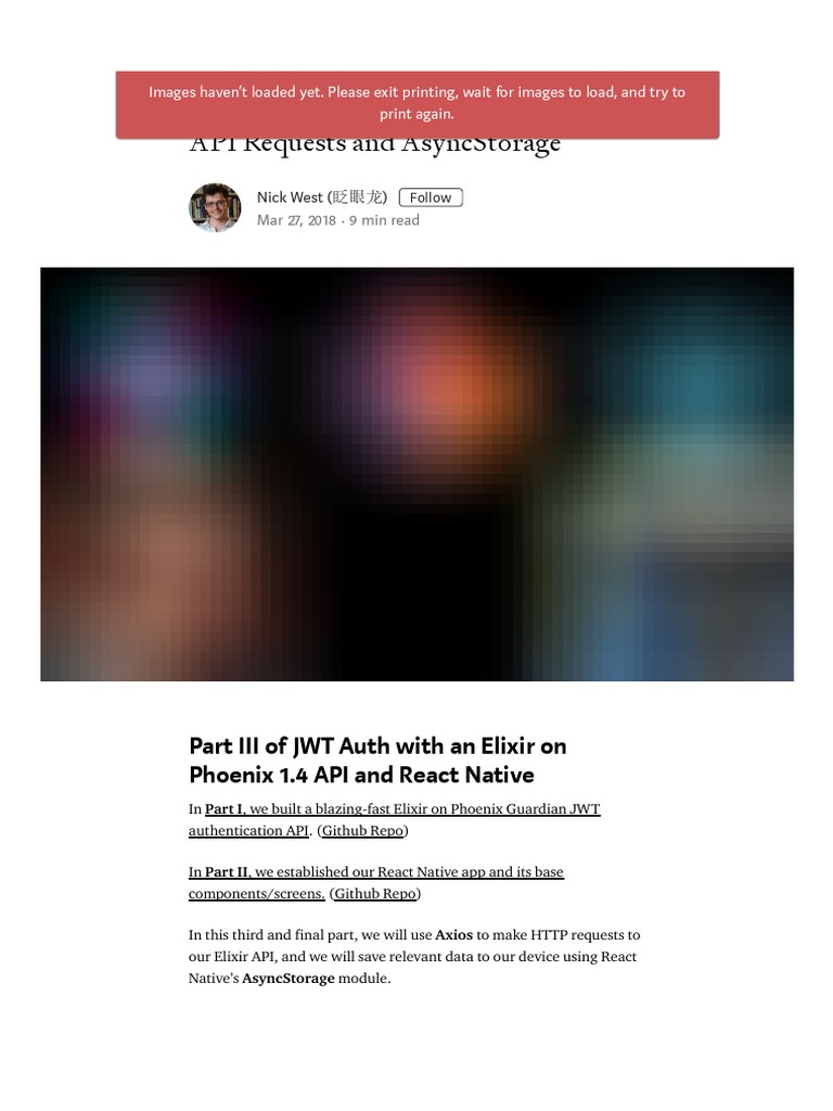 Building A React Native JWT Client - API Requests and AsyncStorage ...