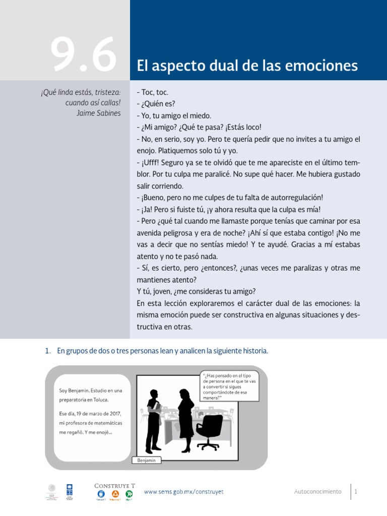 9.6 E El Aspecto Dual de Las Emociones Matematicas PDF | PDF ...