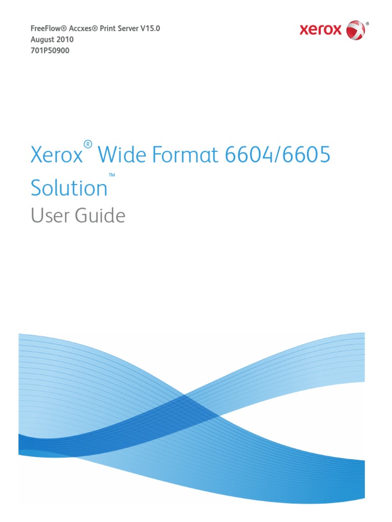 Xerox Wide Format 6604/6605 Solution: User Guide | PDF | Image Scanner ...