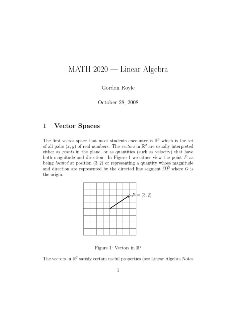 LA Notes Complete | PDF | Eigenvalues And Eigenvectors | Vector Space