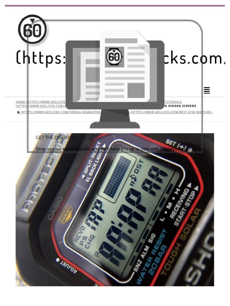 Casio G-Shock Secret Features and Hidden Screens - 60clicks | PDF ...