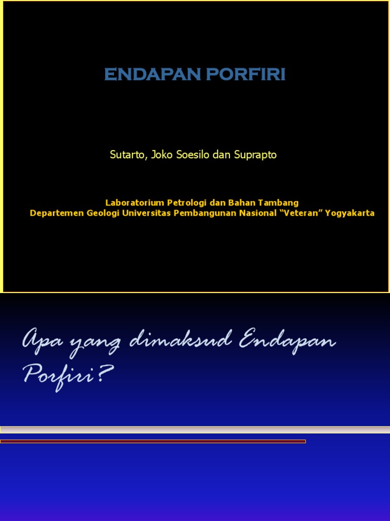 Karakteristik dan Proses Endapan Porfiri | PDF