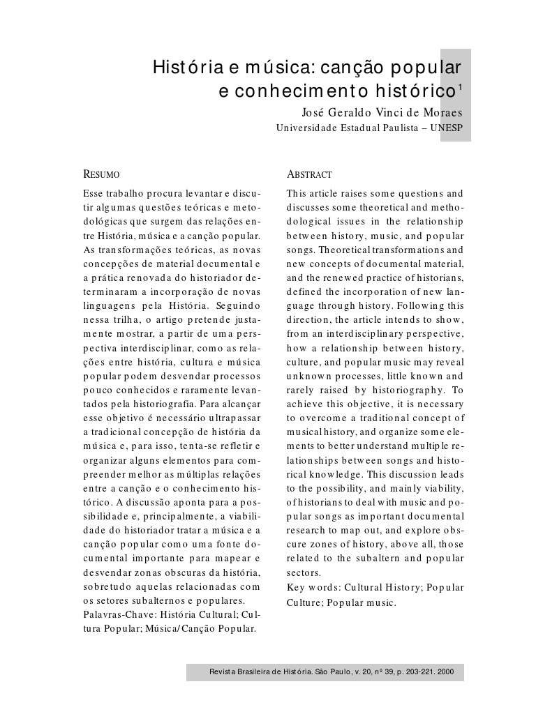 História e Música | PDF