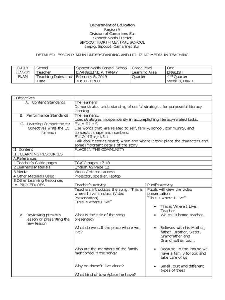 Lesson Plan | PDF | Lesson Plan | Teachers