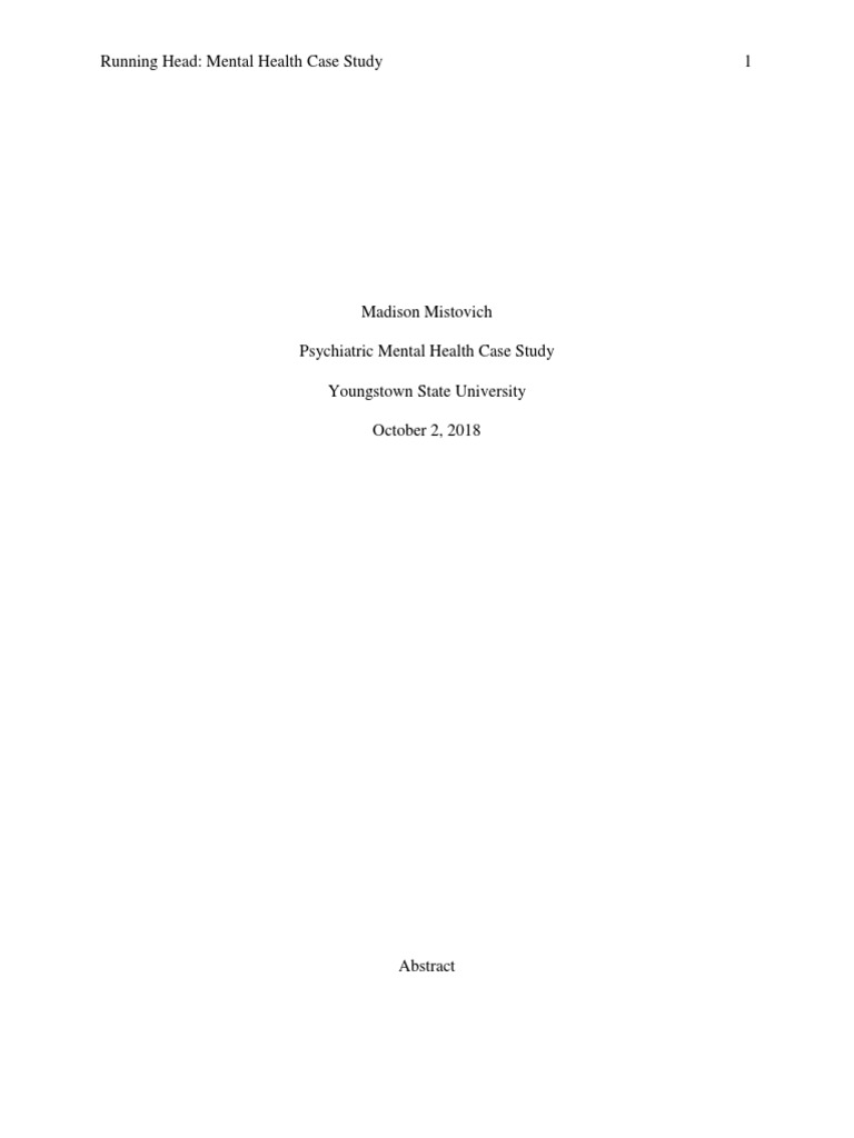 Case Study | PDF | Mania | Bipolar Disorder