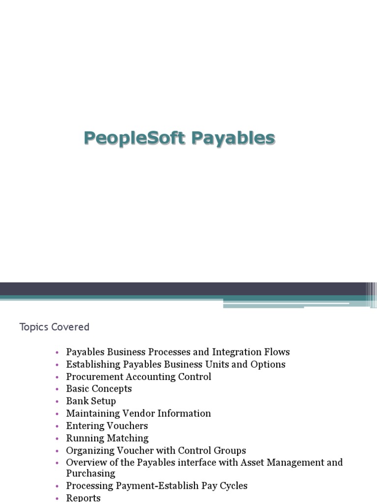 Peoplesoft Payable | Download Free PDF | Accounts Payable | Voucher