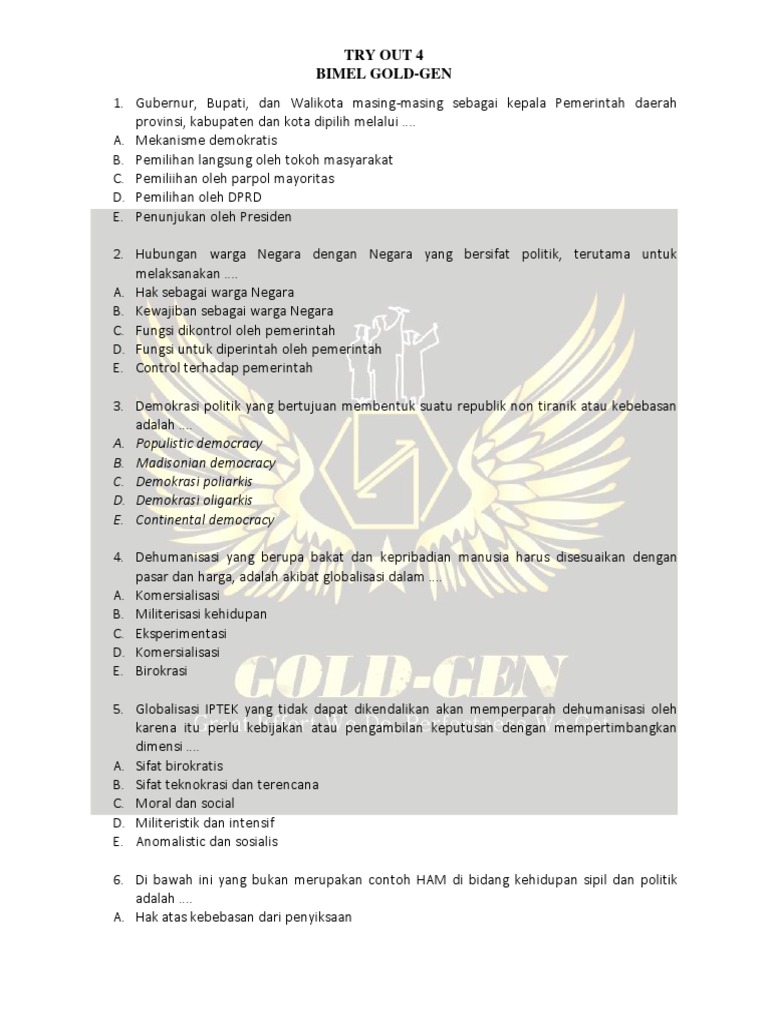 Toku SKD 4 GG | PDF | Politik | Ilmu Sosial