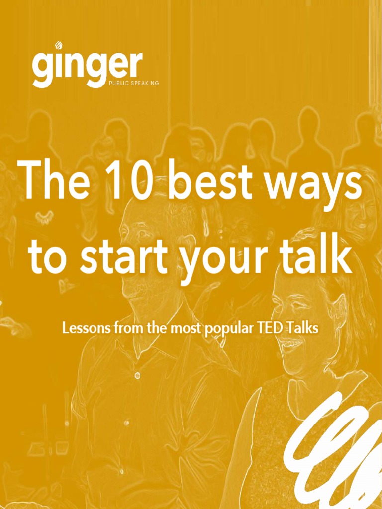 The 10 Best Ways To Start A Talk | PDF | Metaphor | Laughter