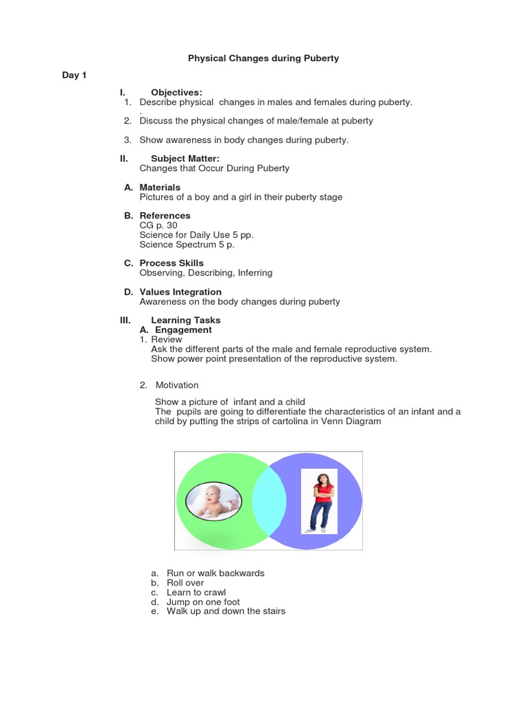 Lesson Plan Puberty Pdf Puberty Endocrine System