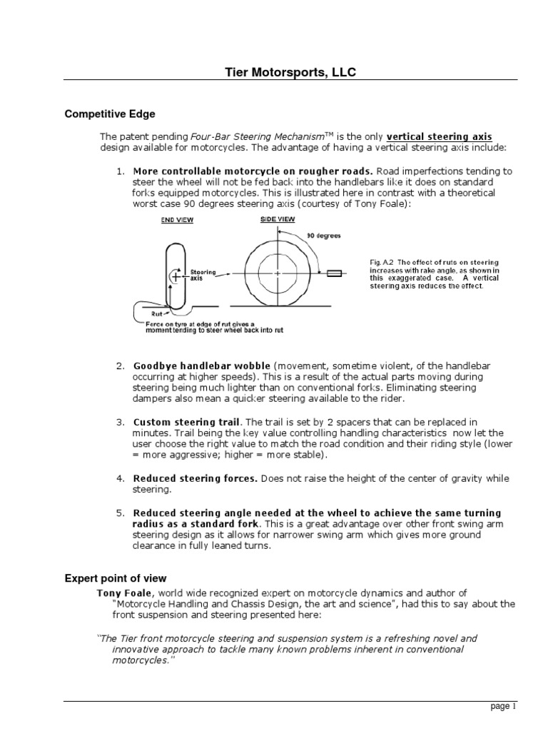 Four-Bar Steering Mechanism | Download Free PDF | Steering | Motorcycle