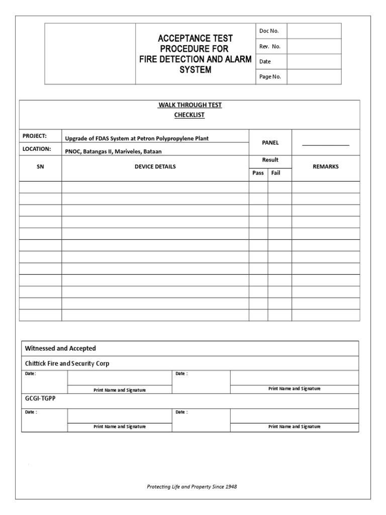 Walk Through Test | PDF | Safety | Systems Engineering