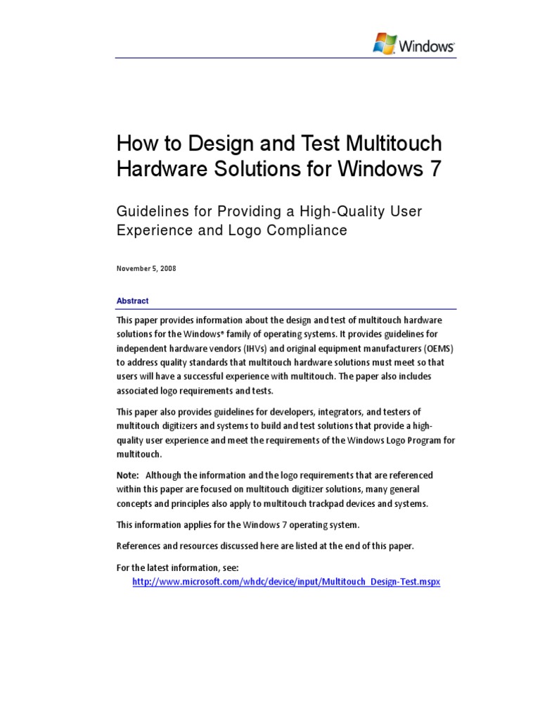 C Multitouch Design-Test | PDF | Device Driver | Microsoft Windows