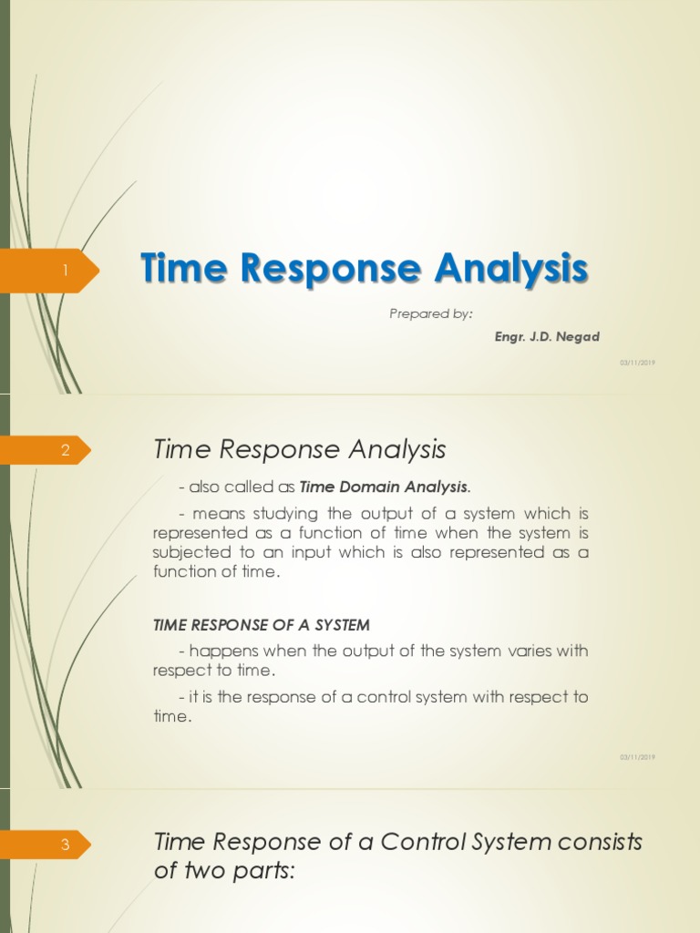 Time Response Analysis | PDF | Mathematical Analysis | Electrical Engineering