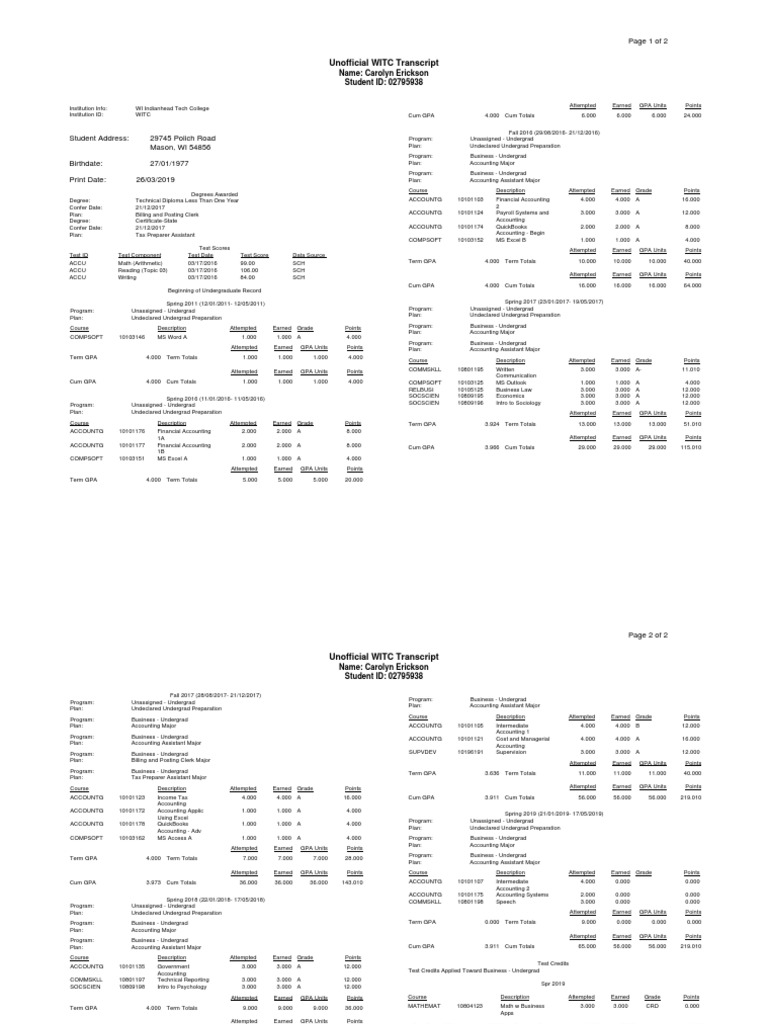 Unofficial Transcript 03-26-19 | PDF | Behavior Modification | Learning