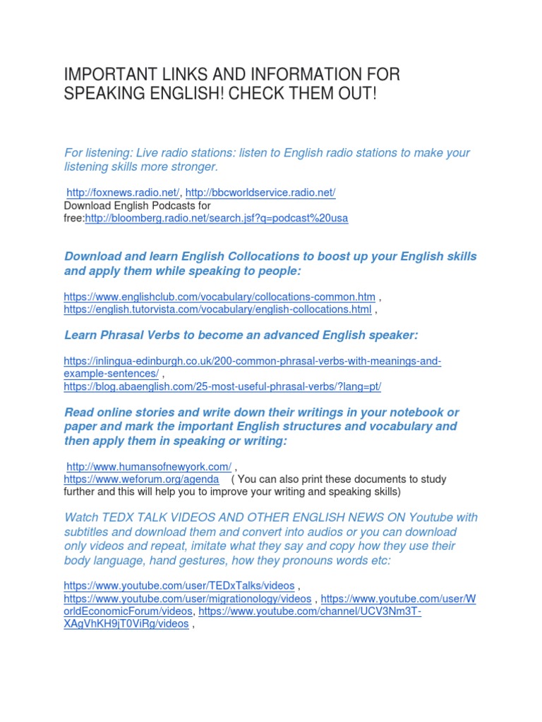 Enhance Your English Skills Online | PDF | English Grammar | English ...