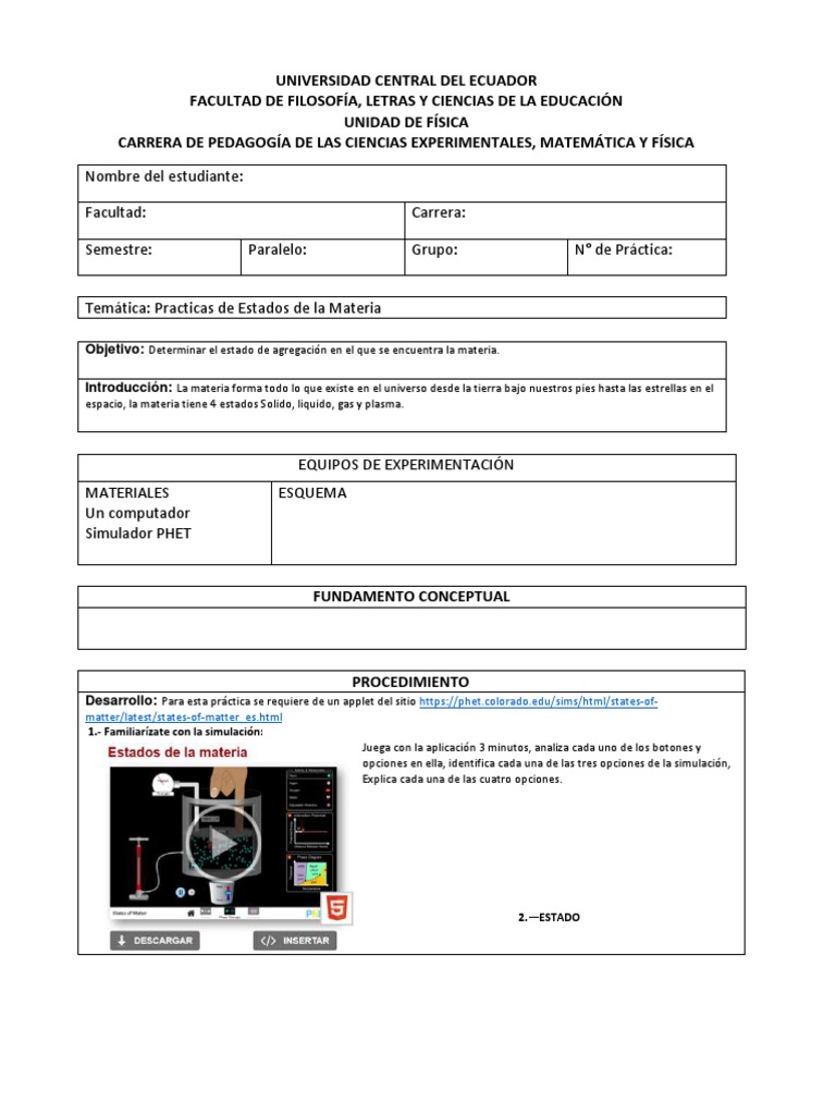 Prácticas de Estados de la Materia | PDF | Calor | Importar