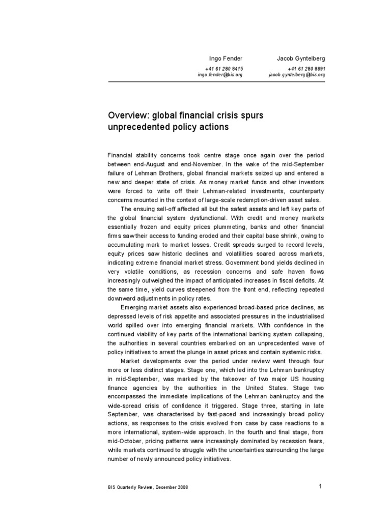 BIS Report | PDF | Credit Default Swap | Money Market Fund