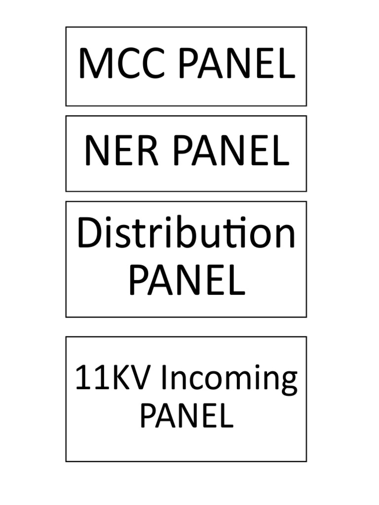 MCC Panel Ner Panel Distribution Panel | PDF