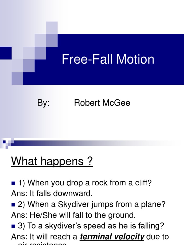 Free Fall | PDF | Velocity | Acceleration