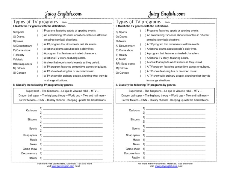 02 2 Types of TV Programs | PDF | Reality Television | Creative Works