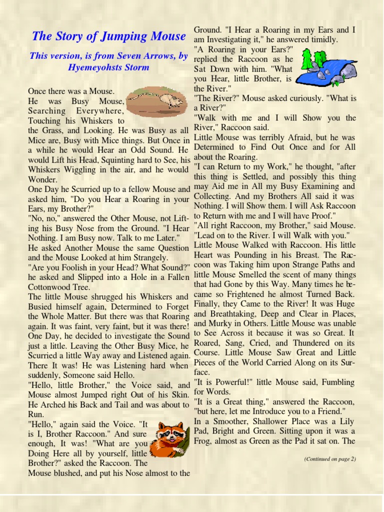 The Journey of Jumping Mouse | PDF | Religion & Spirituality | Poetry