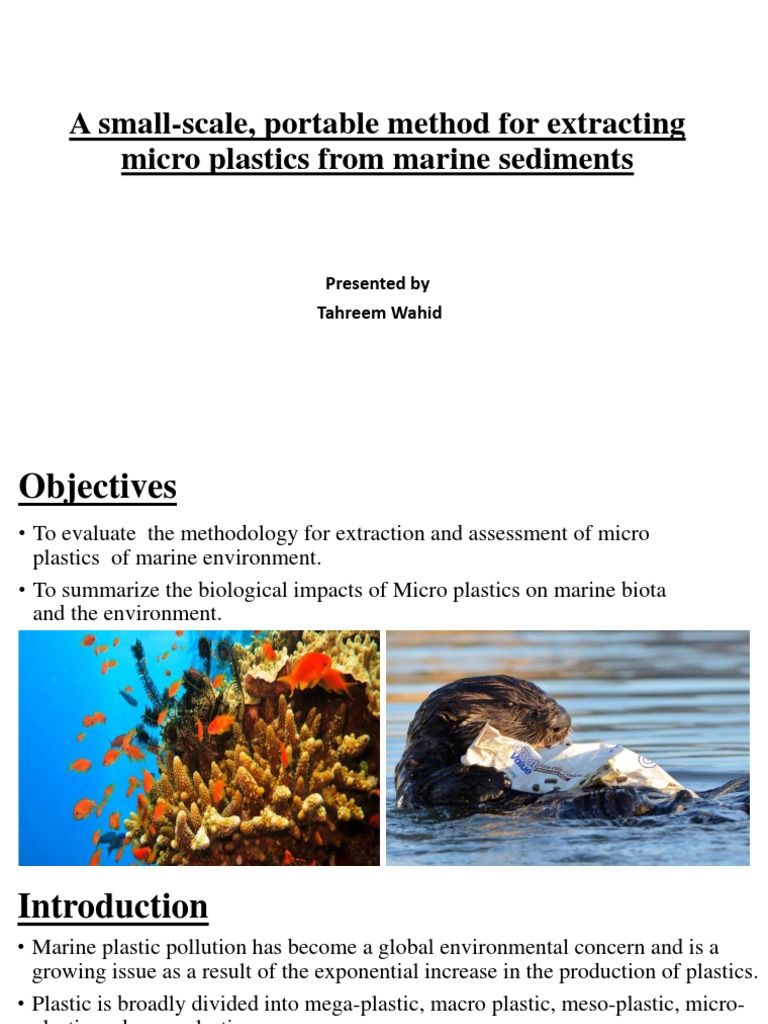 A Small-Scale, Portable Method For Extracting Micro Plastics From ...