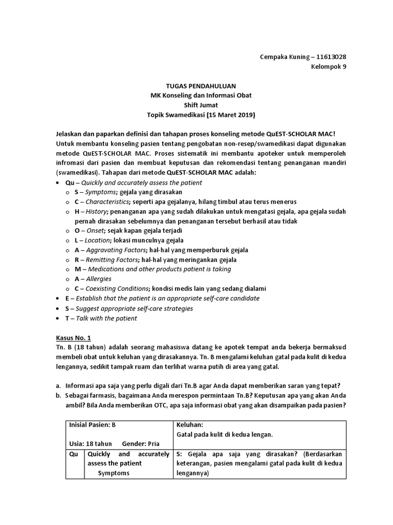 Metode QuEST-SCHOLAR MAC dalam Swamedikasi | PDF | Pengembangan Diri ...