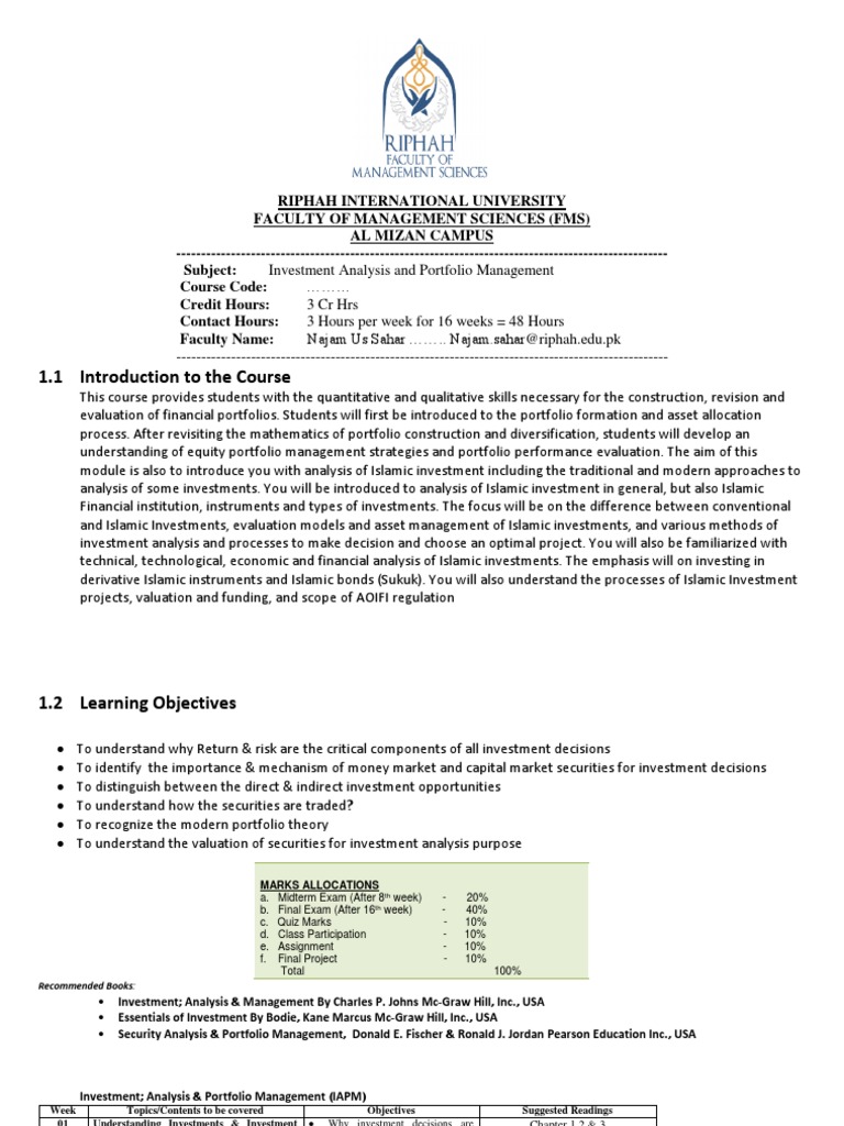 Investment Analysis and Portfolio Management | PDF | Stock Market ...