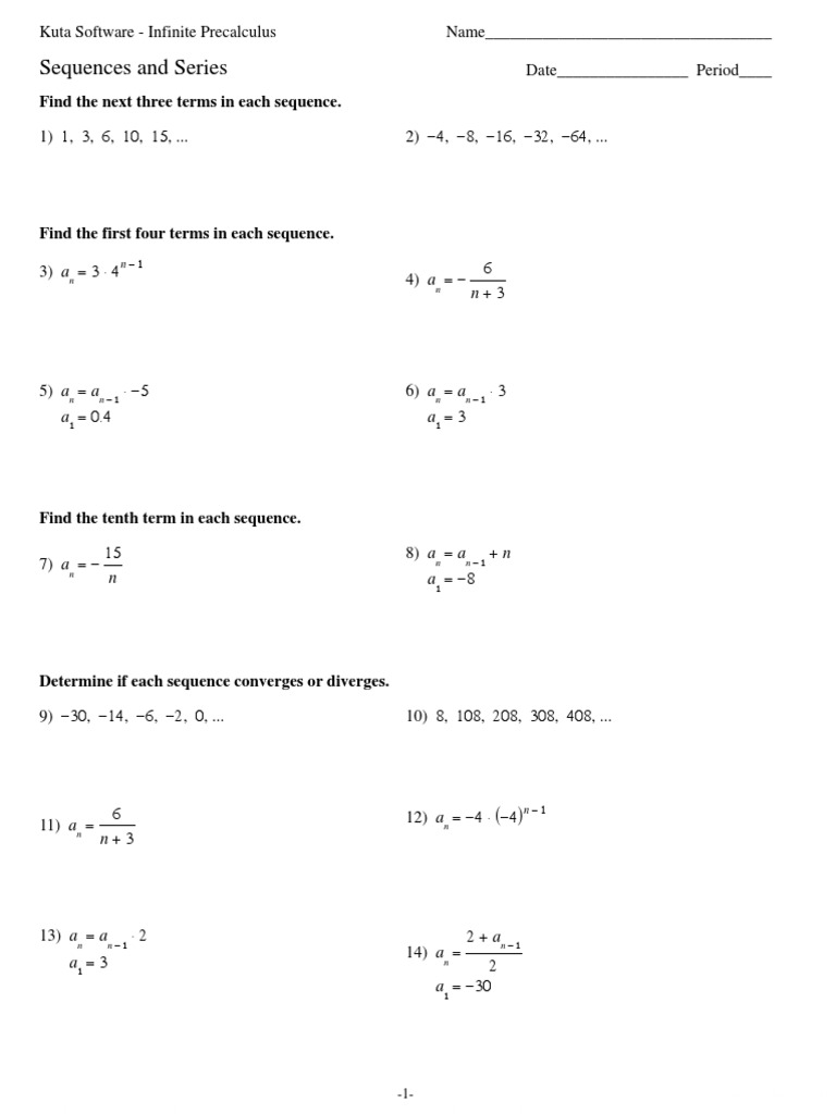 13 - Sequences and Series | PDF | Sequence | Mathematical Objects