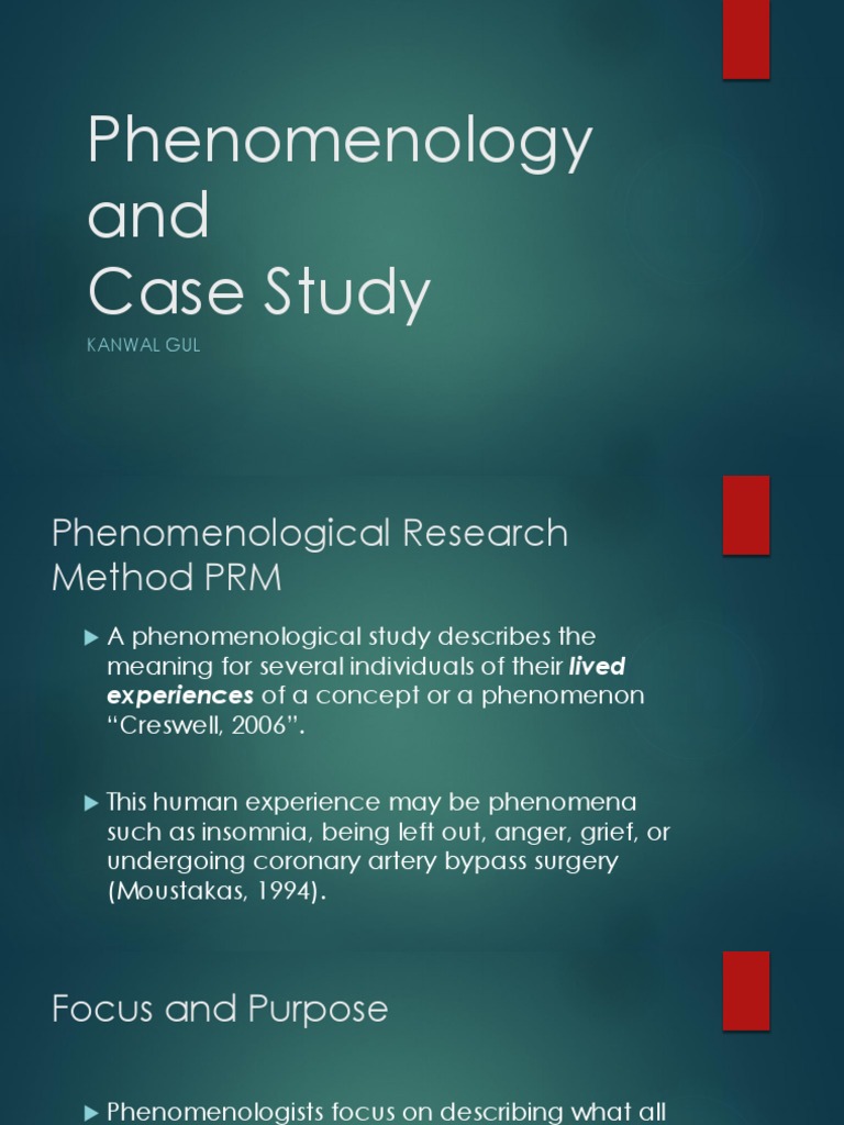 Phenomenology and Case Study: Kanwal Gul | PDF | Swot Analysis | Economics
