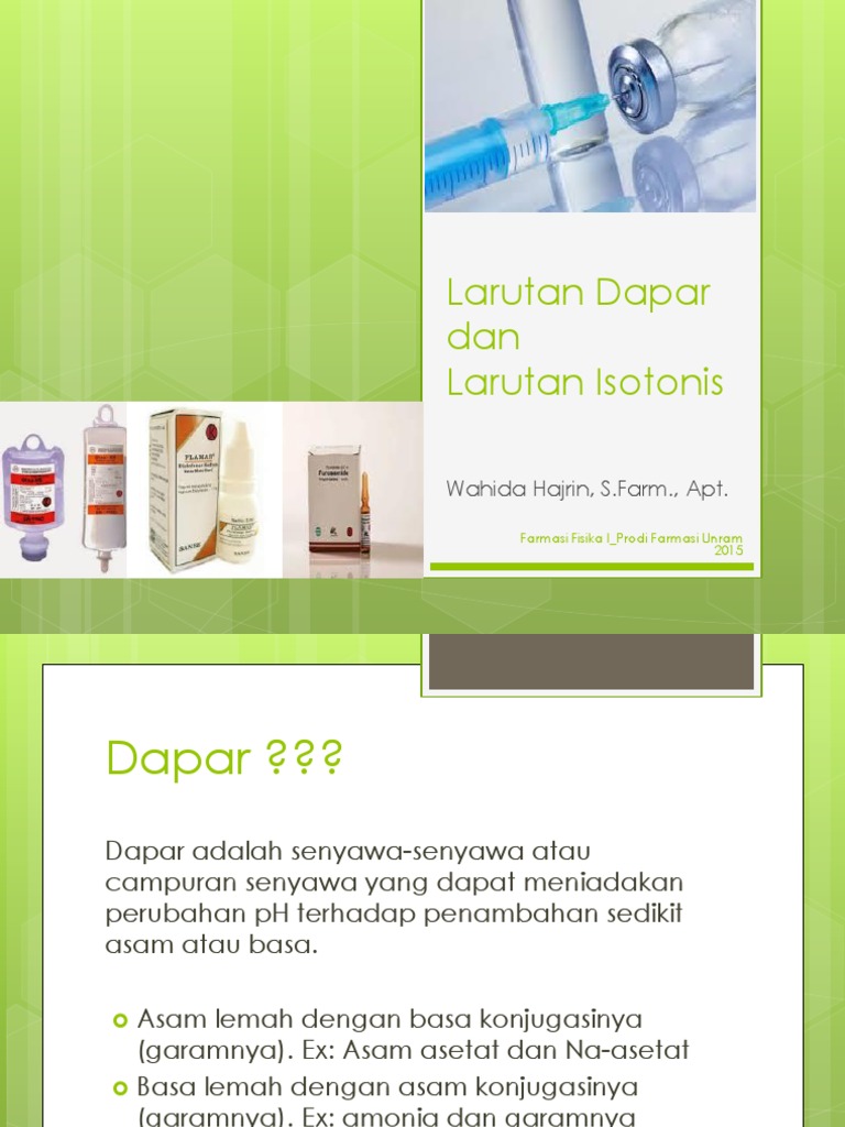 B Larutan Dapar Dan Larutan Isotonis | PDF