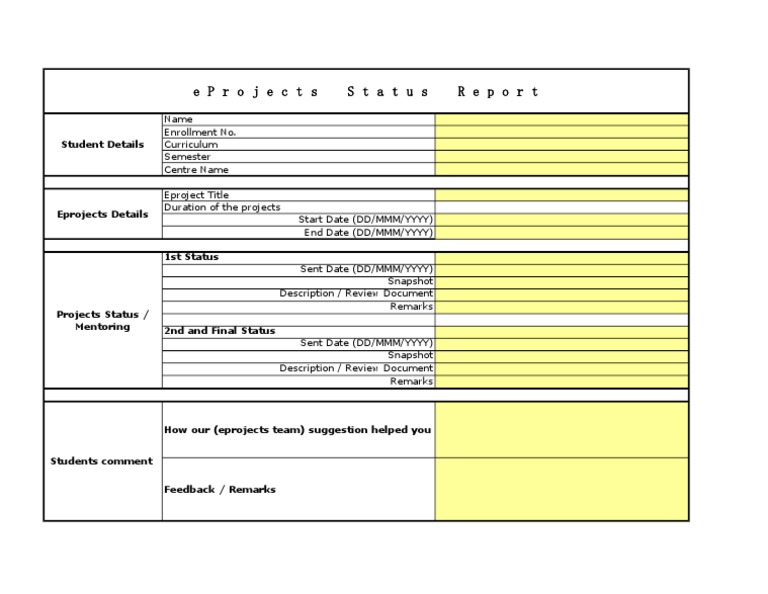 Eproject Status Report (V1) | PDF | Technology & Engineering