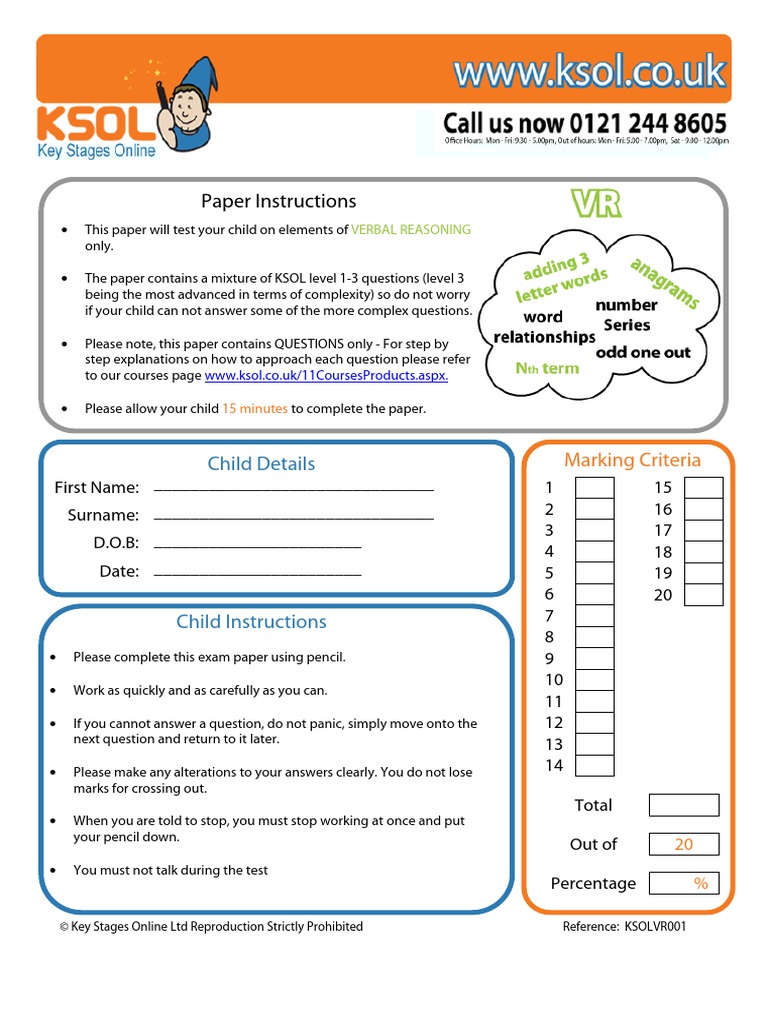 English Comprehension 11 Practice Paper | PDF | Test (Assessment ...