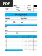 GST Delivery Challan Format in Excel | PDF | Logistics | Trade