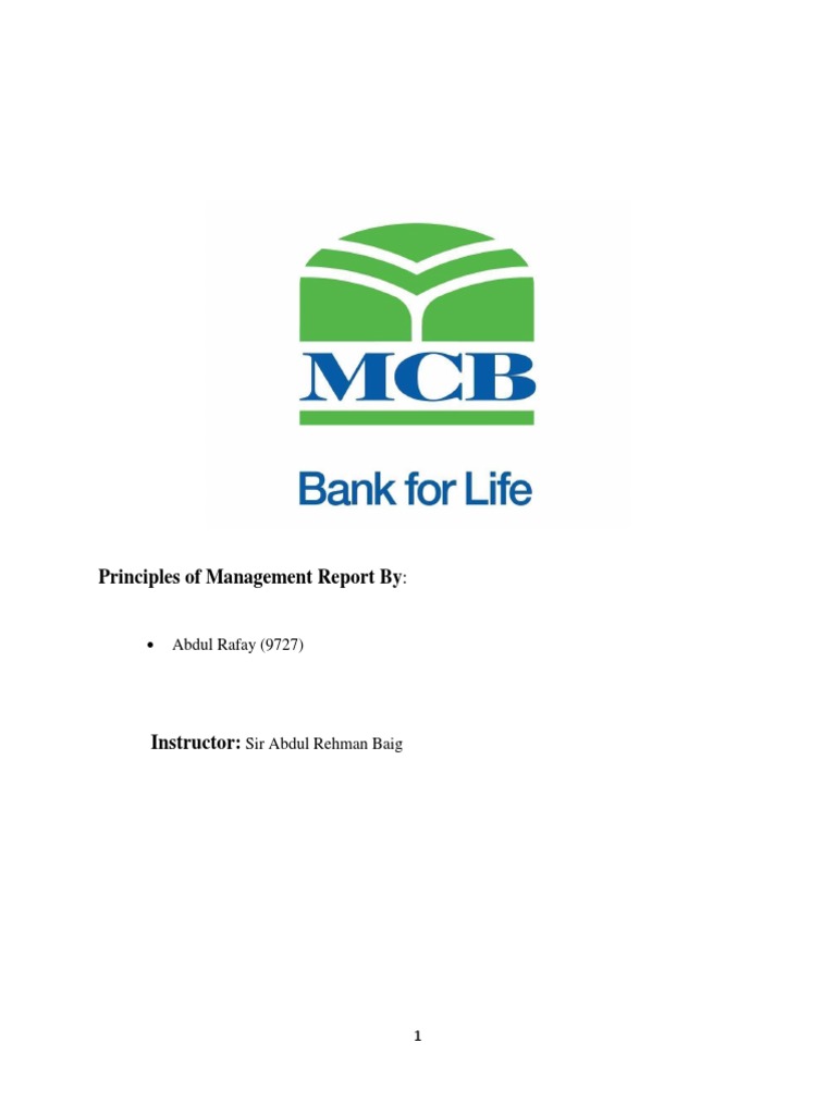 MCB Bank Overview and Services Report | PDF | Debit Card | Transaction ...