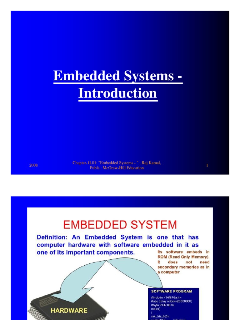 Embedded Systems Raj Kamal Chapter 1 | PDF | Embedded System | Process (Computing)