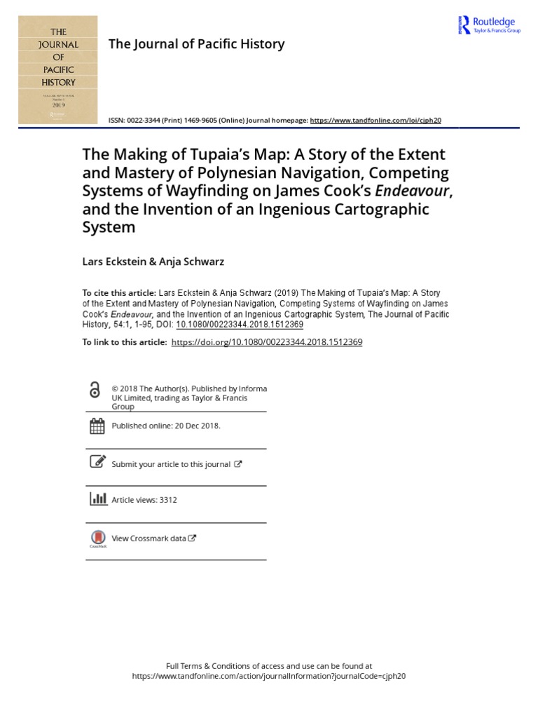 Tupaia's Map Polynesia PDF | PDF | Tahiti | Polynesia