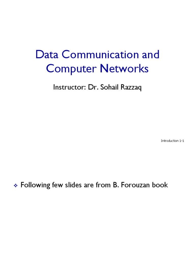 Data Communication Chapter 1 Slides | PDF | Digital Subscriber Line | Internet Service Provider