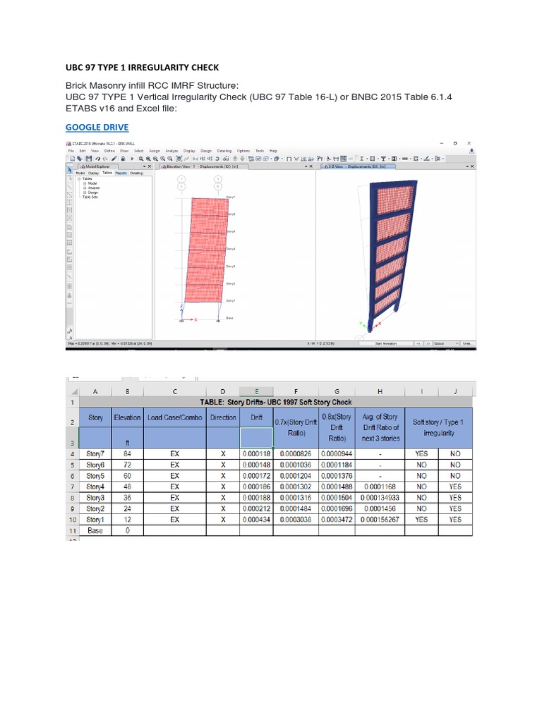 Ubc 97 Type 1 Irregularity Check | PDF | Building Materials | Economic Sectors
