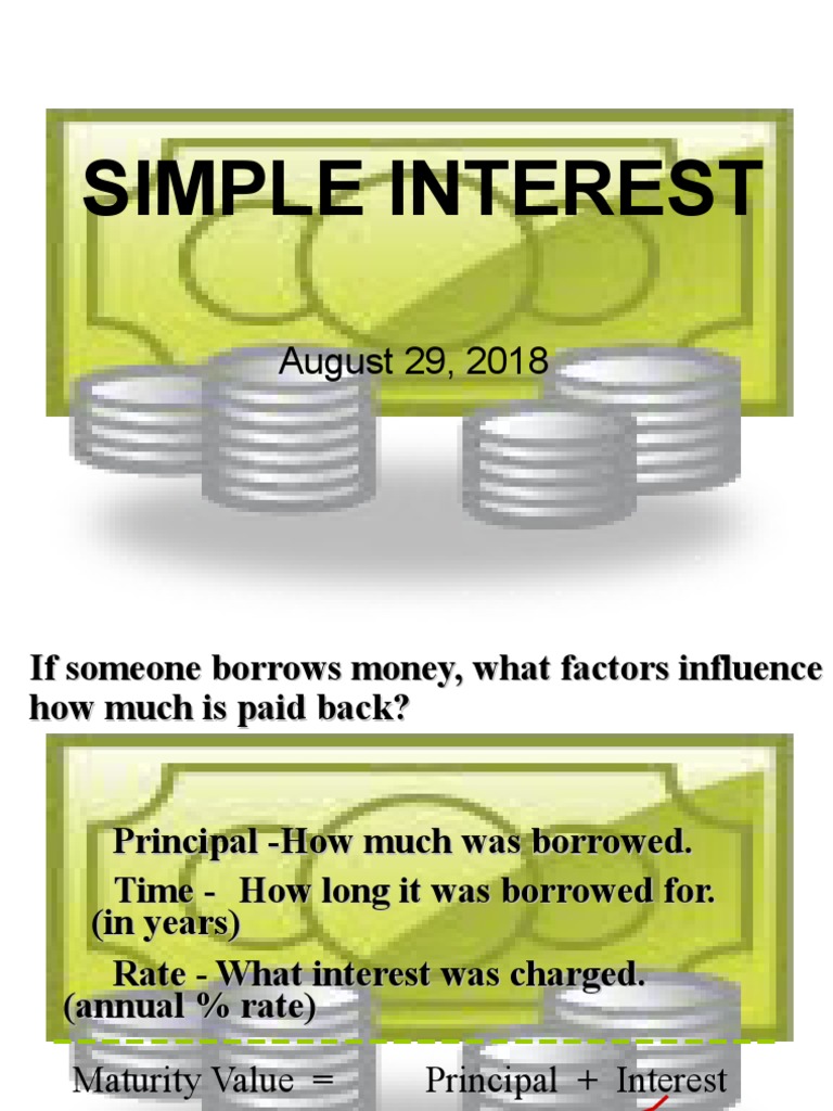 SIMPLE INTEREST.ppt | Interest | Bonds (Finance) | Free 30-day Trial ...