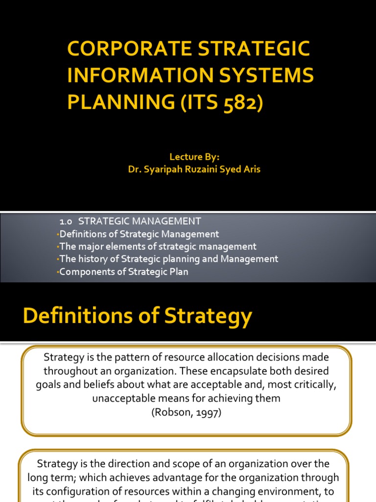 Topic 1 - Strategic Management | PDF | Strategic Management ...