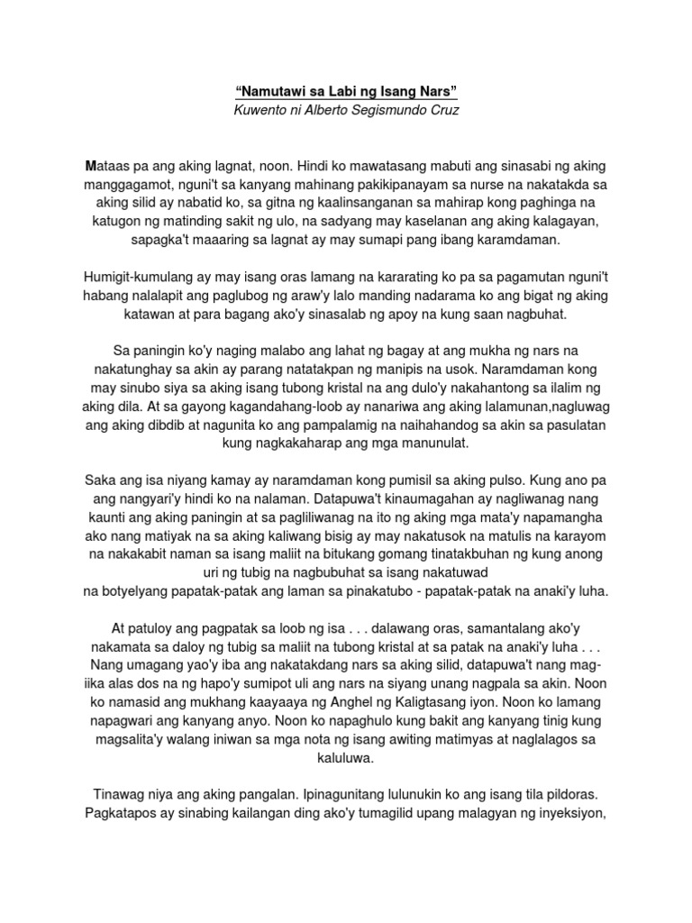 Pagsusuri Sa Kwento | PDF